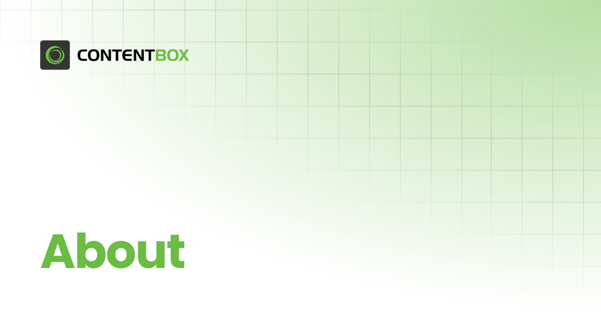 About | ContentBox Modular CMS