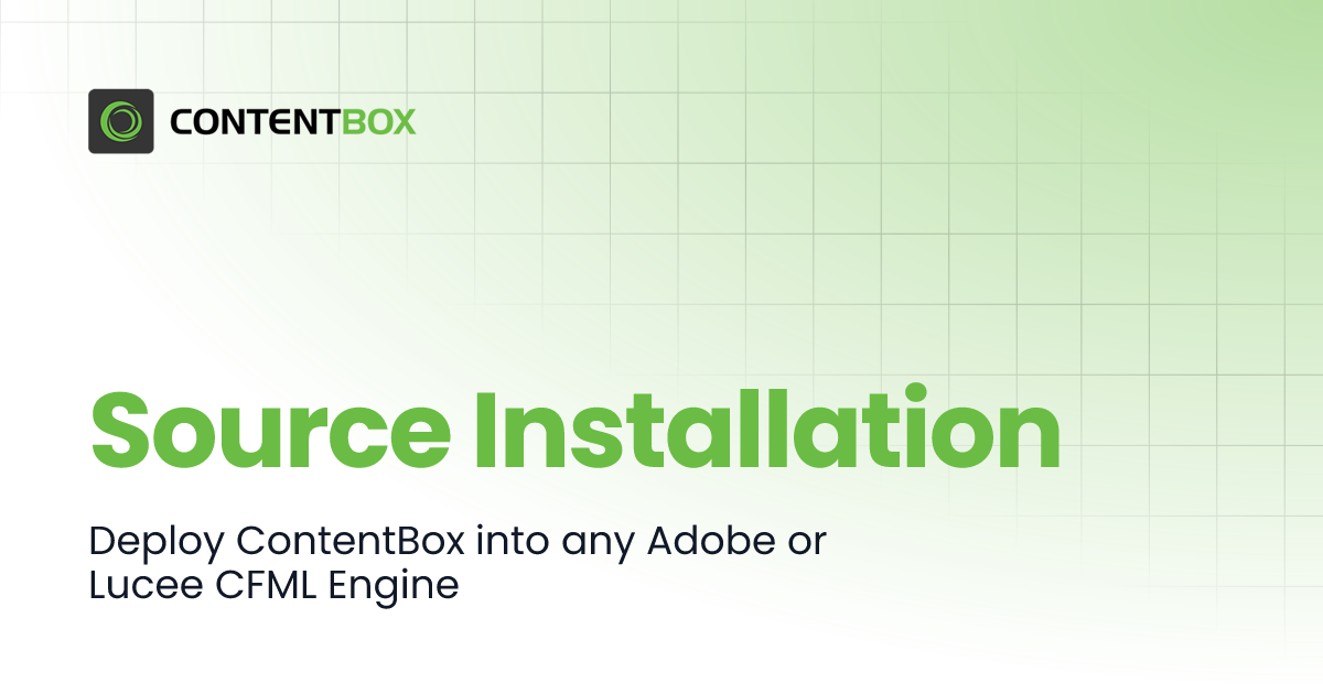 Source Installation | ContentBox Modular CMS