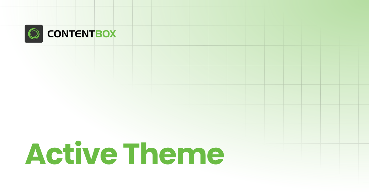 Active Theme | ContentBox Modular CMS