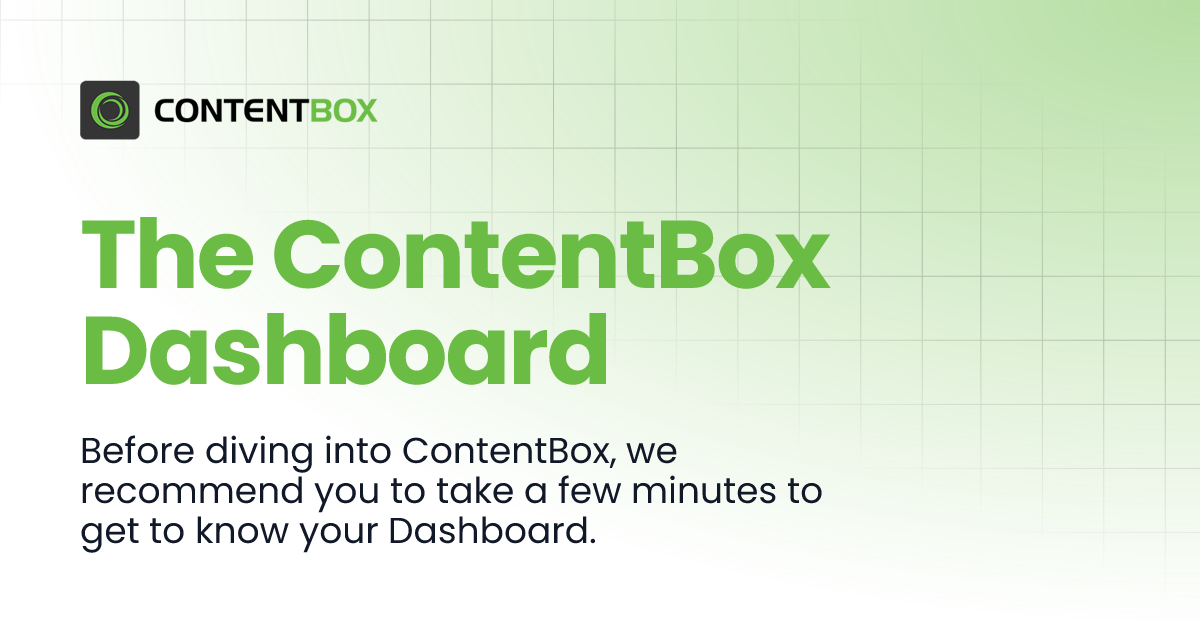 The ContentBox Dashboard | ContentBox Modular CMS