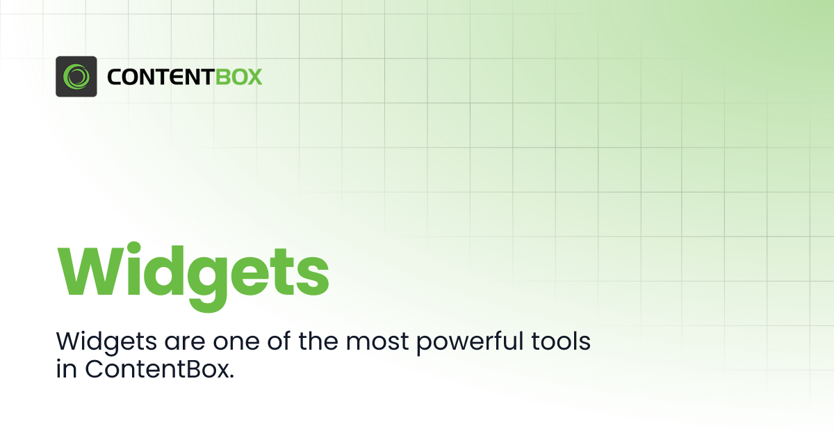 Widgets | ContentBox Modular CMS